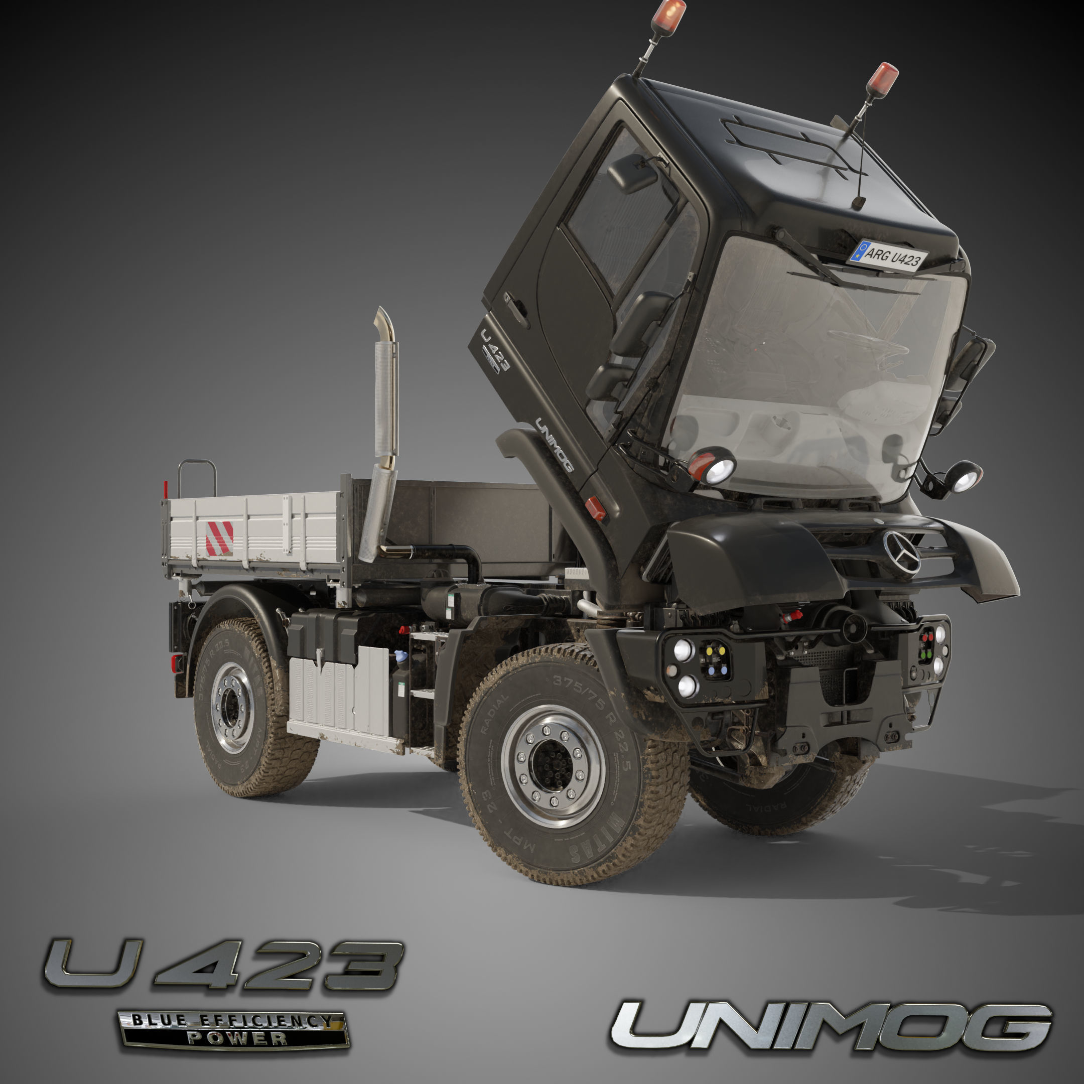 Unimog U423 - Rigged V2 1 Update October 2021 3D model animated rigged ...