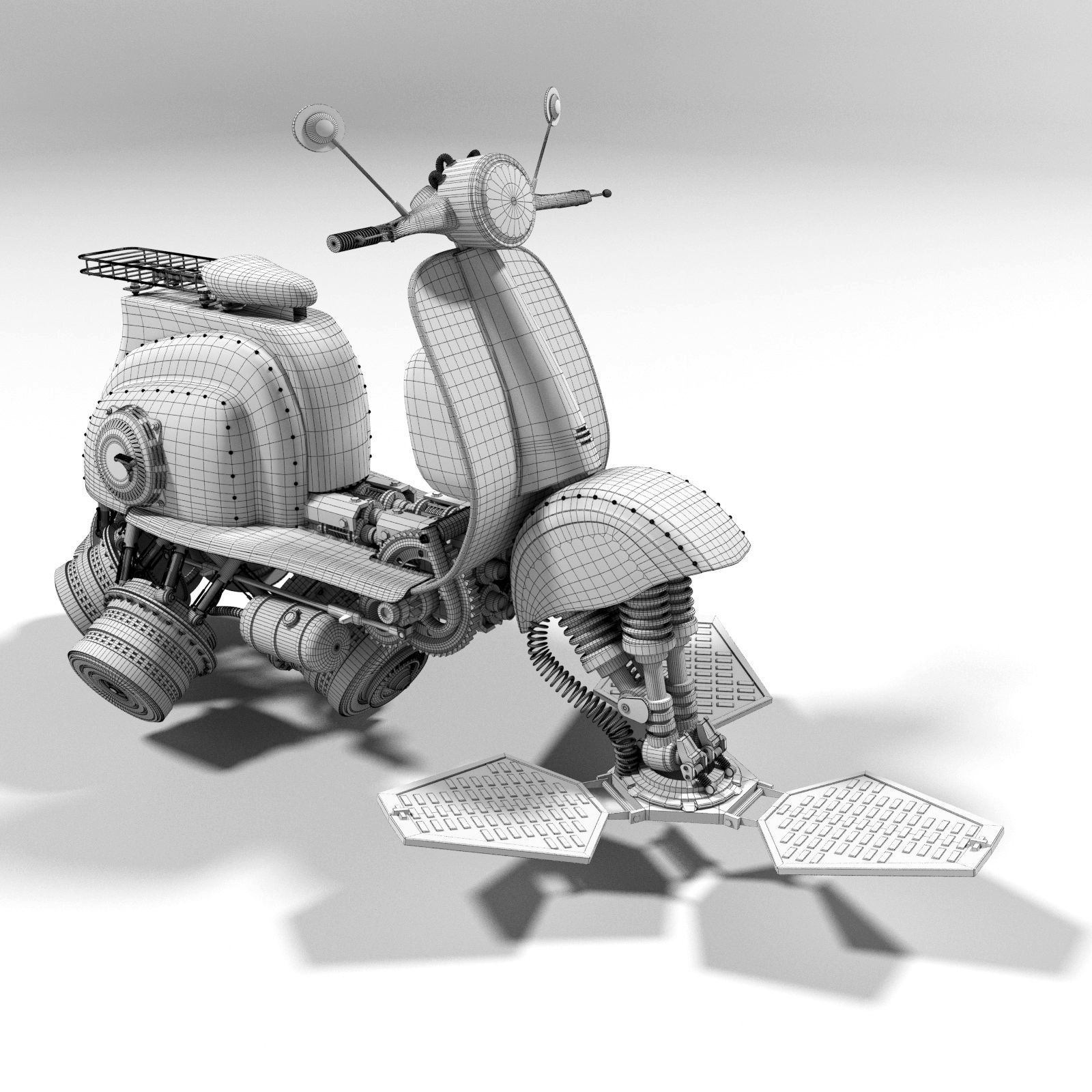 Scooter cyberpunk 3D model | CGTrader