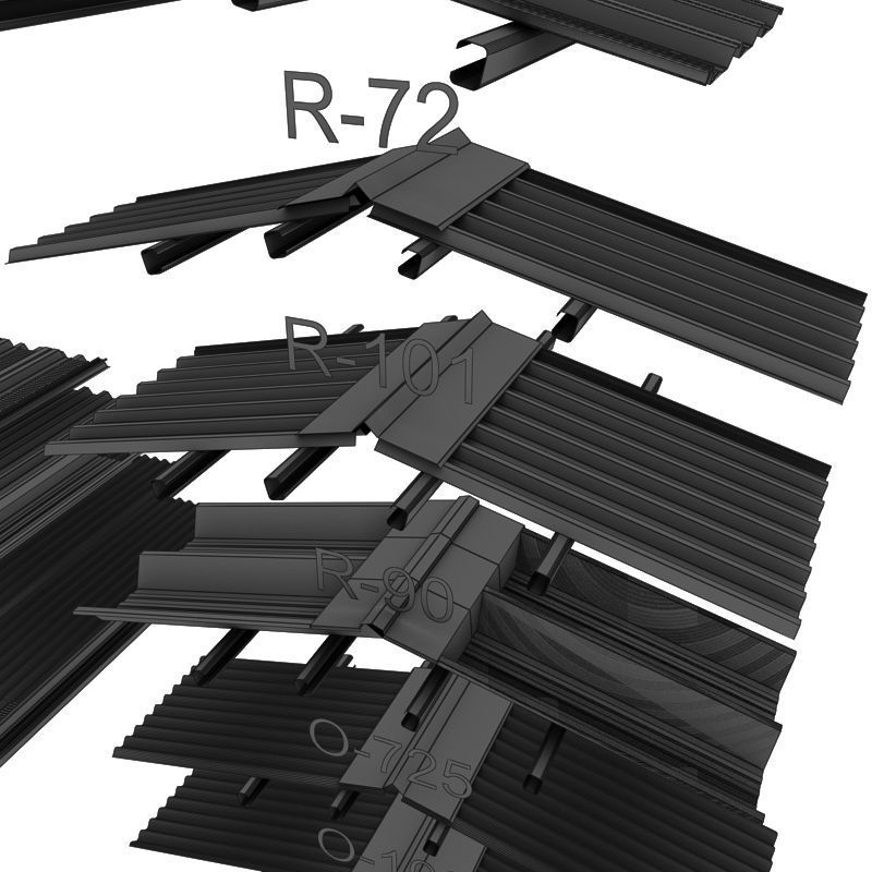 metal roof collection 3D model | CGTrader