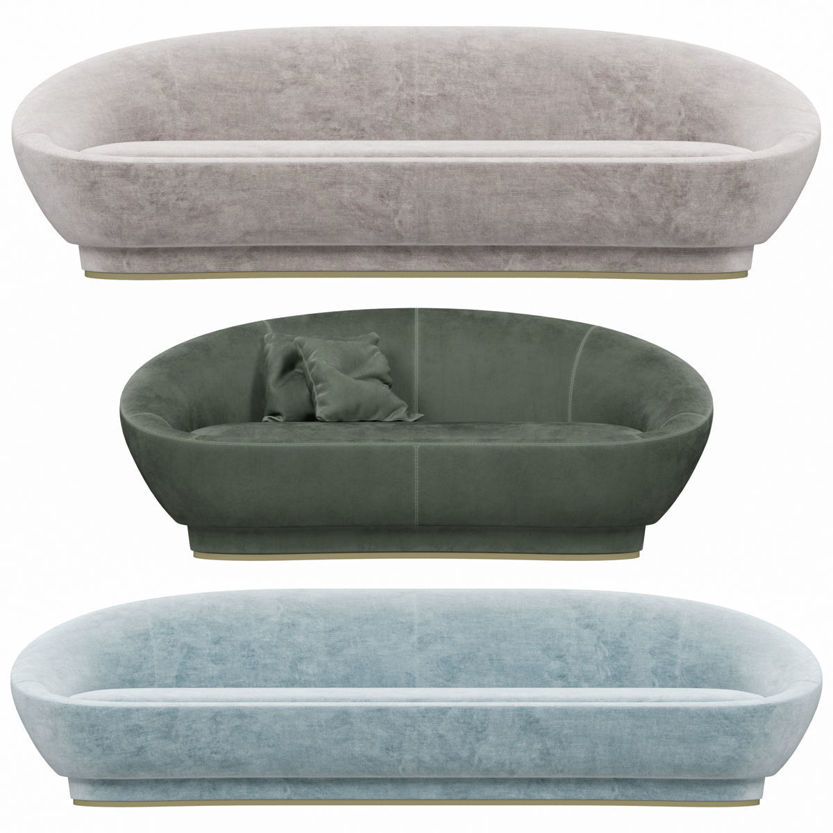 Sofas set 4 3D model | CGTrader