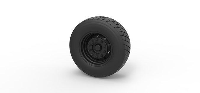 Diecast Front wheel from truck 3D model 3D printable | CGTrader