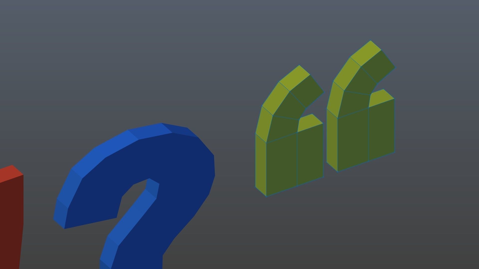 3D model Low poly punctuation marks 1 VR / AR / low-poly | CGTrader