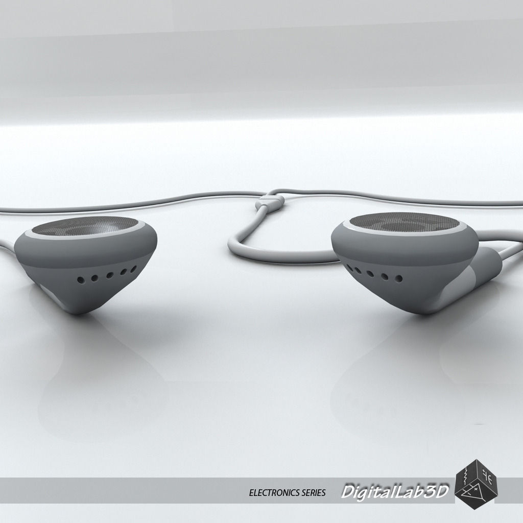 Earphones 3D model | CGTrader