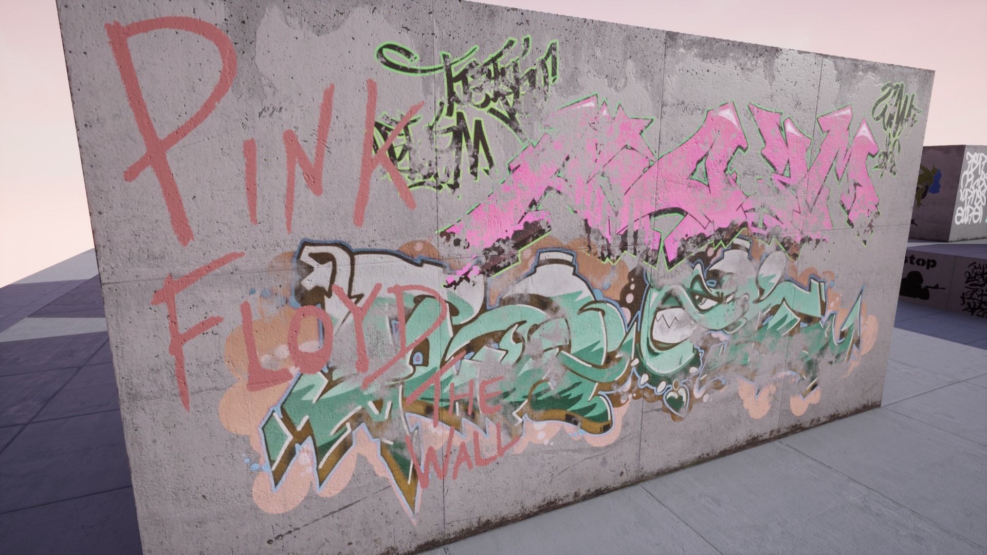 3D model 100 Procedural Graffiti for UE4 VR / AR / low-poly | CGTrader