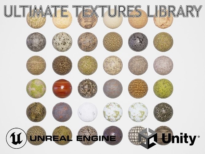 3D Model Collection Ultimate Texture Library VR / AR / low-poly | CGTrader