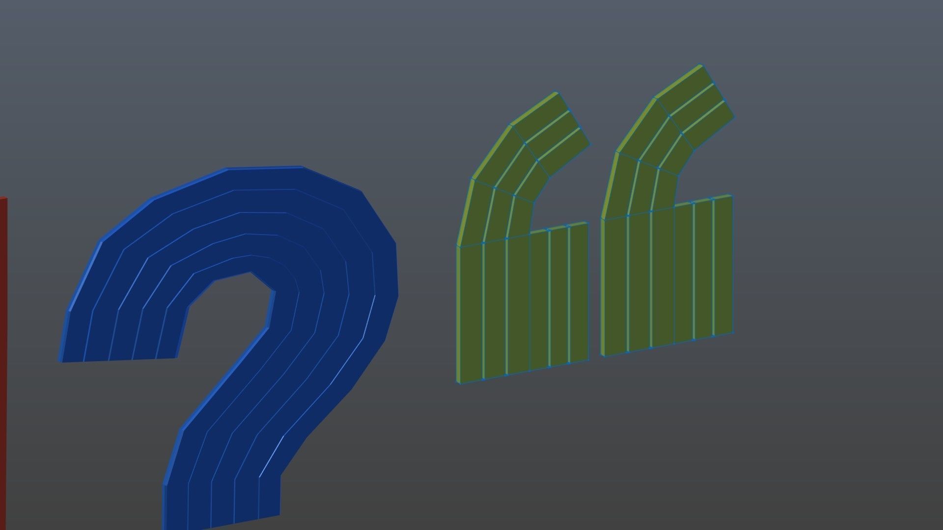 3D model Low poly punctuation marks 3 VR / AR / low-poly | CGTrader