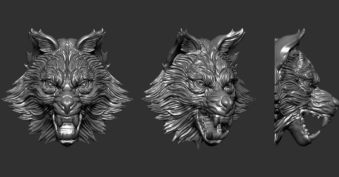 Wolf Head 3D model 3D printable | CGTrader