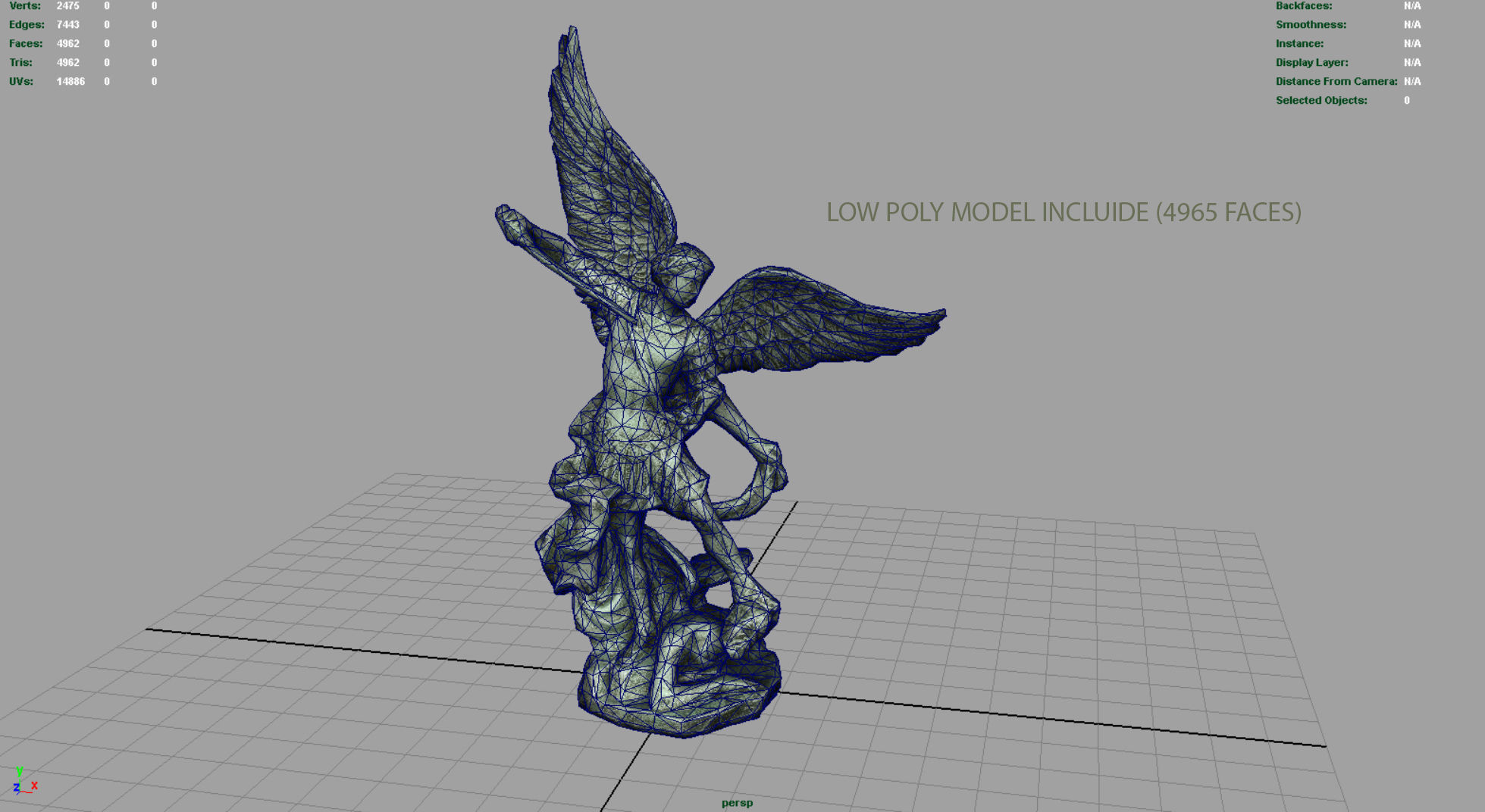 3D model Saint Michael The Archangel VR / AR / low-poly | CGTrader