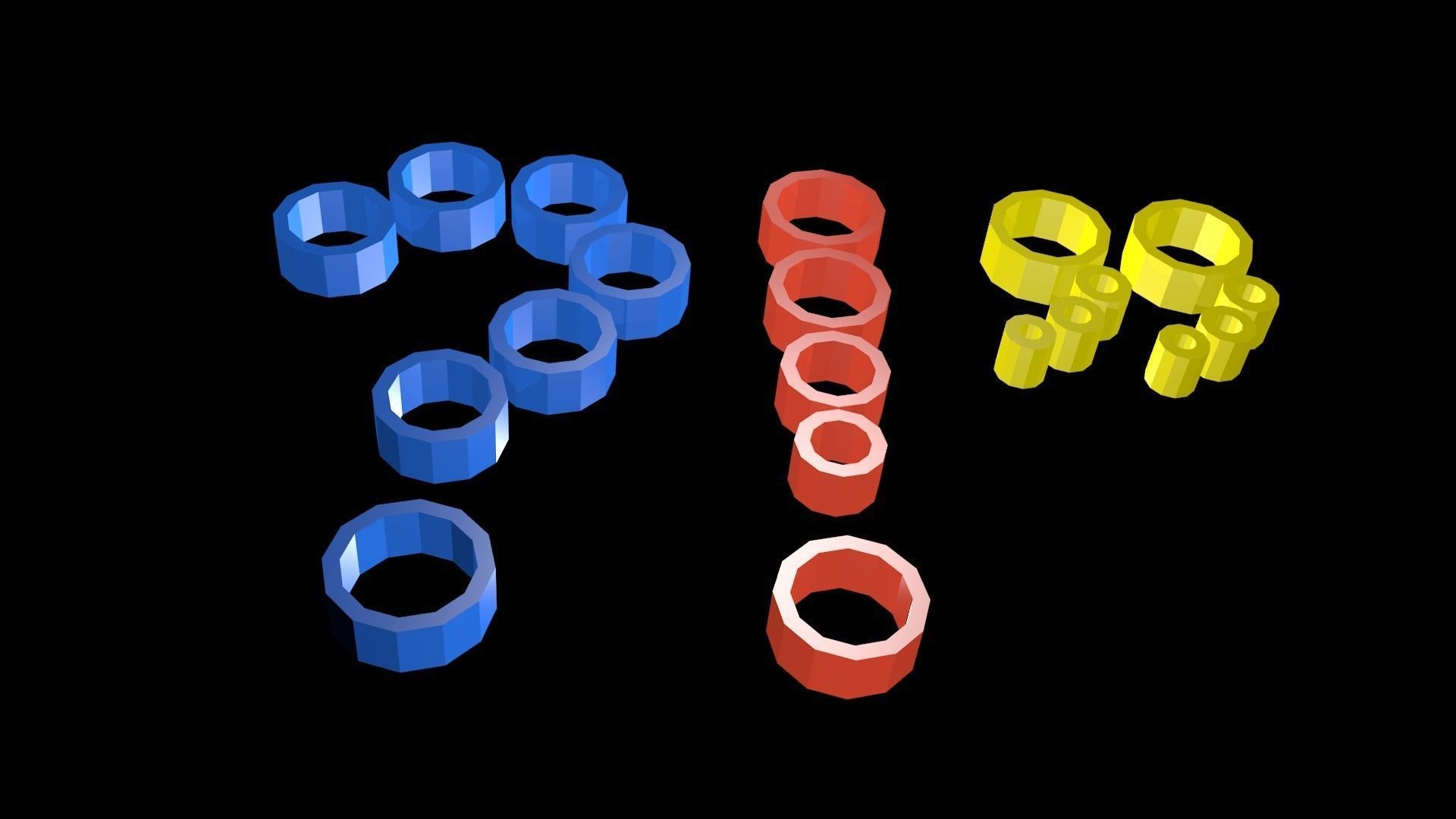 3D model Low poly punctuation marks 4 VR / AR / low-poly | CGTrader