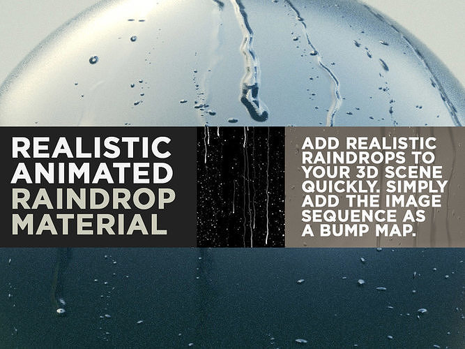 Realistic Animated Raindrop Material Texture animated | CGTrader