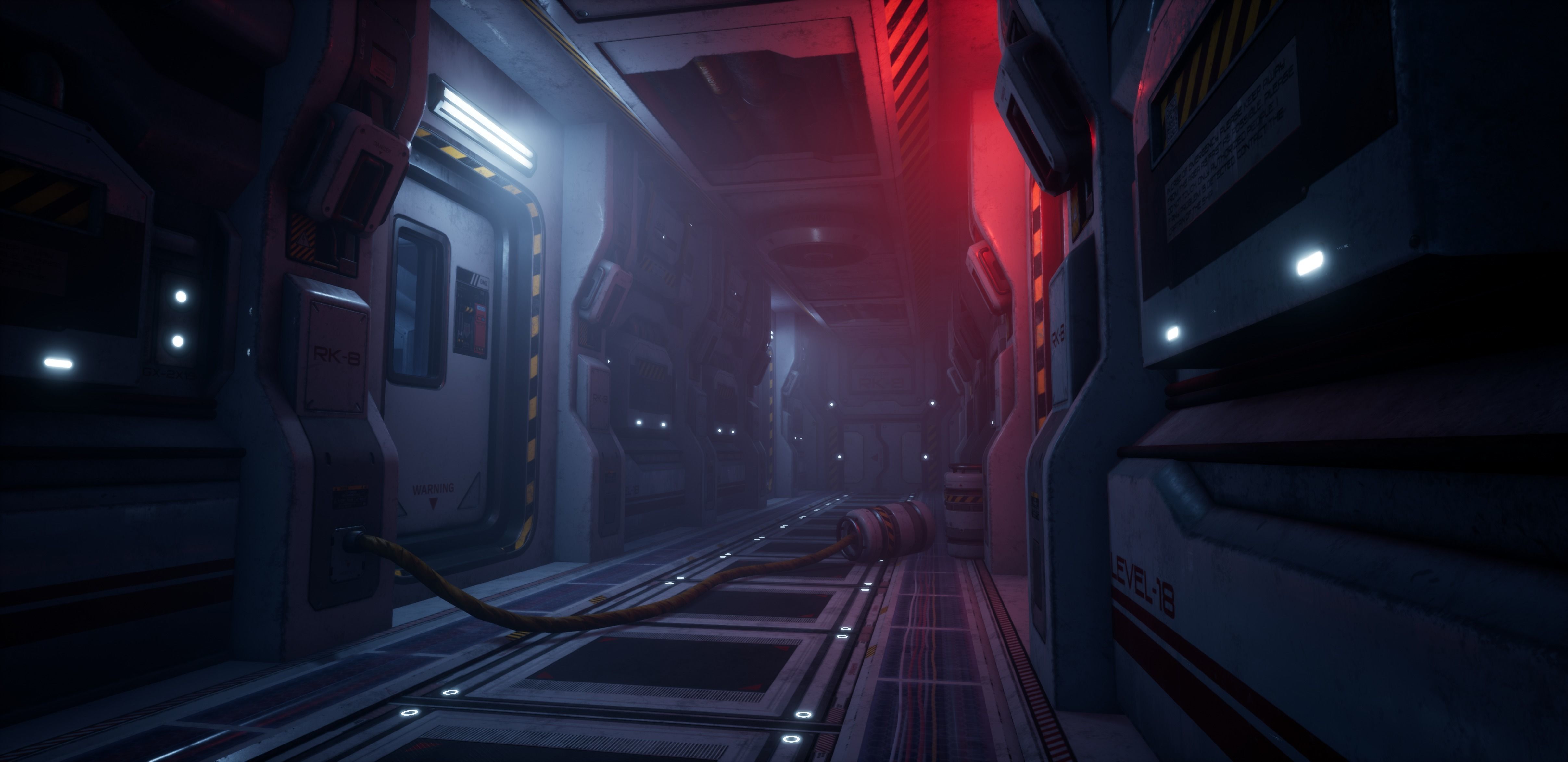 3D model Sci-Fi Modular Corridor - 11 Assets Pack VR / AR / low-poly ...