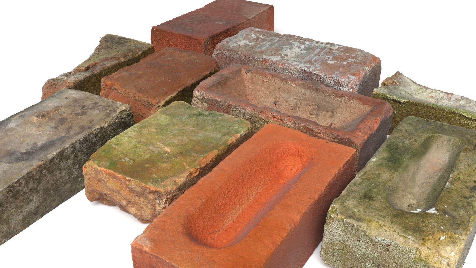 Ultra Realistic Old Brick Scan Pack 8k HD 3D model | CGTrader