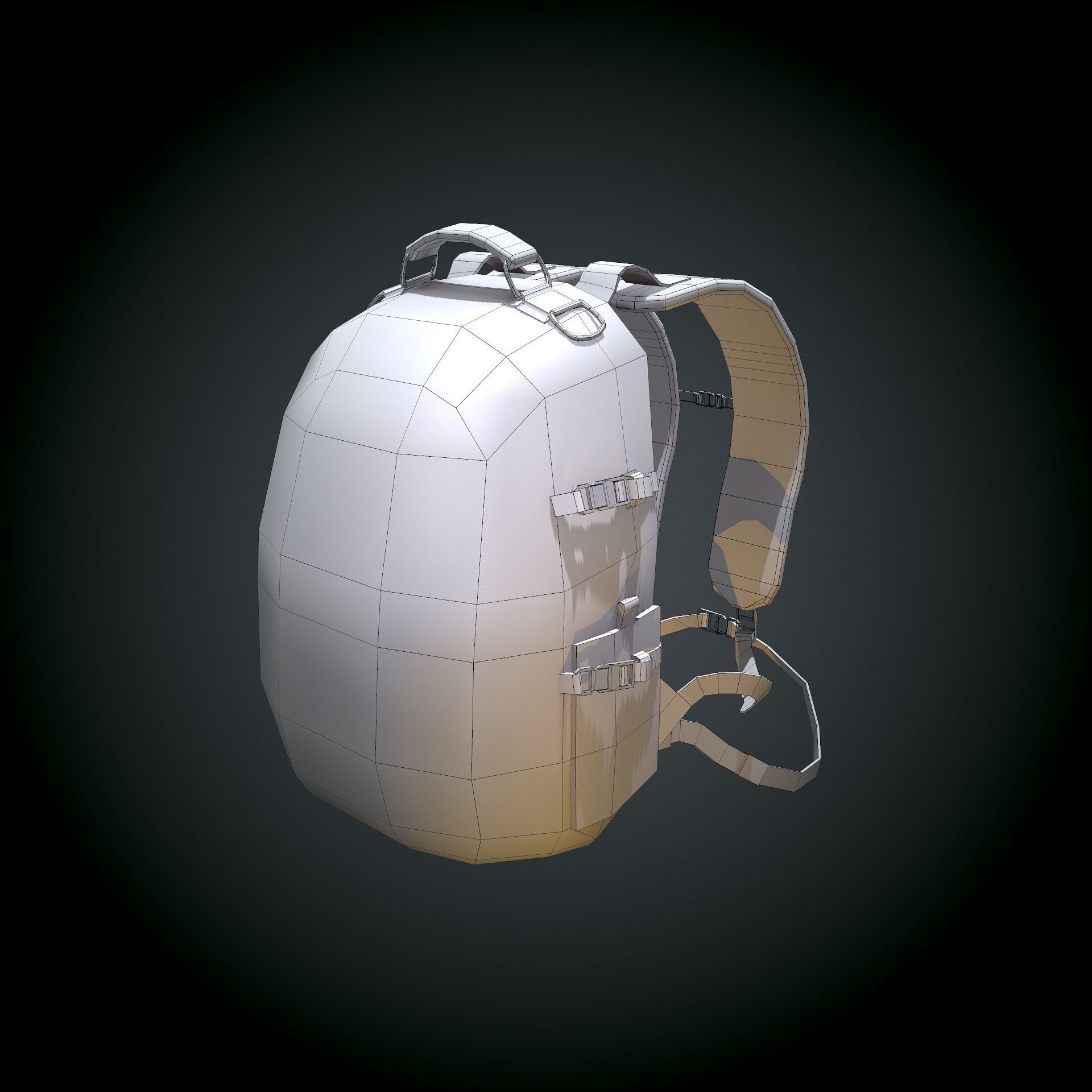 3D model Low Poly Tactical Back Pack Game Asset VR / AR / low-poly ...