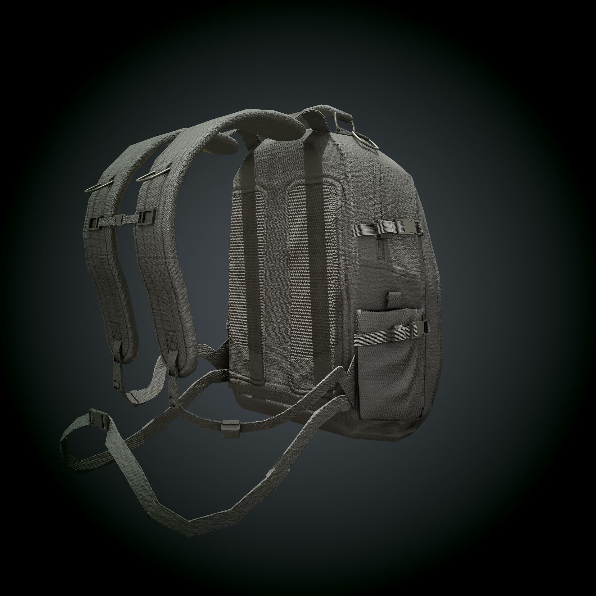 3D model Low Poly Tactical Back Pack Game Asset VR / AR / low-poly ...