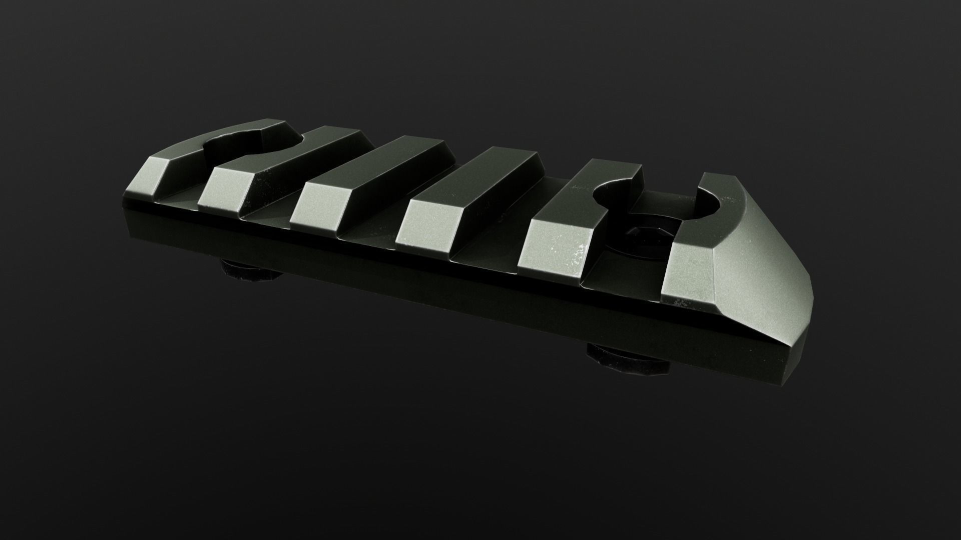 MLOK 1913 Picatinny Rail Sections free VR / AR / low-poly 3D model ...