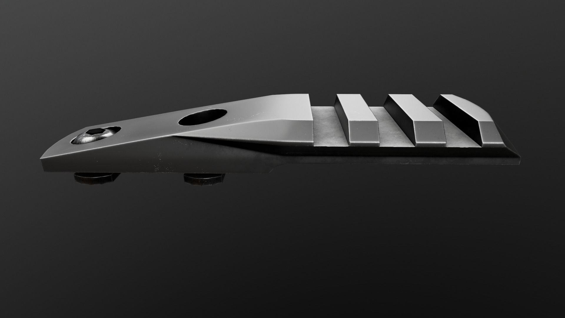 MLOK 1913 Picatinny Rail Sections free VR / AR / low-poly 3D model ...