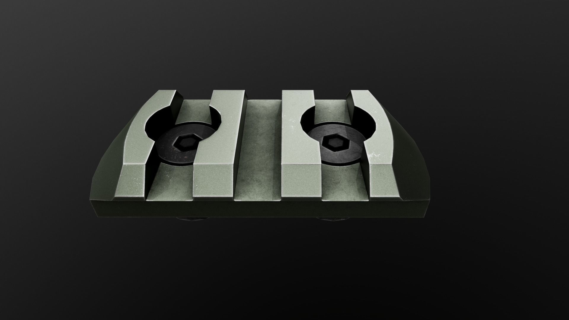 MLOK 1913 Picatinny Rail Sections free VR / AR / low-poly 3D model ...