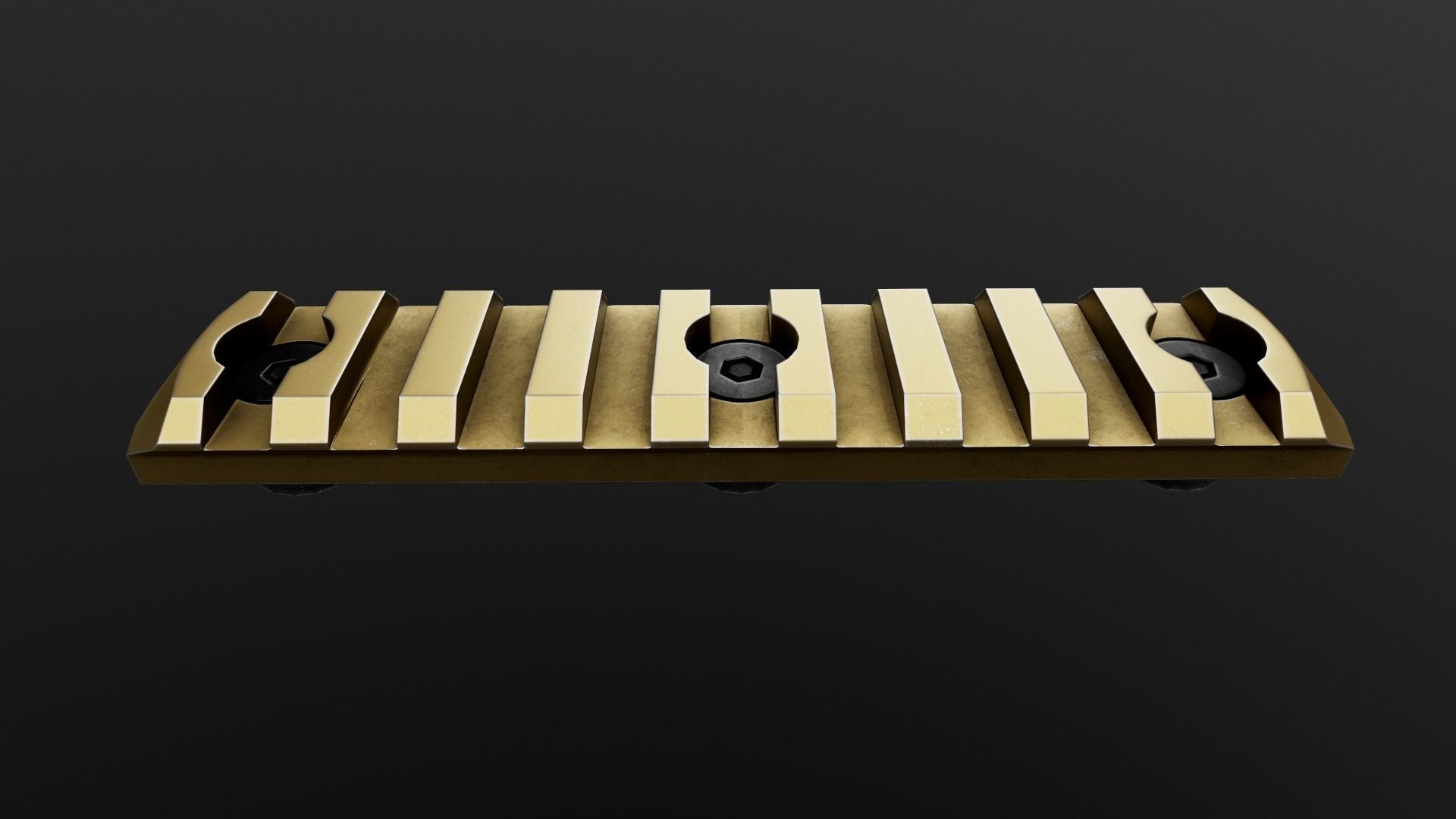 MLOK 1913 Picatinny Rail Sections free VR / AR / low-poly 3D model ...