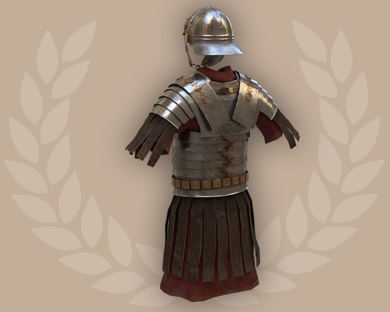 3D model Lorica Segmentata Ancient roman legionary armor VR / AR / low ...
