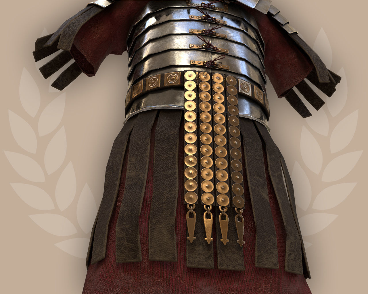 3D model Lorica Segmentata Ancient roman legionary armor VR / AR / low ...