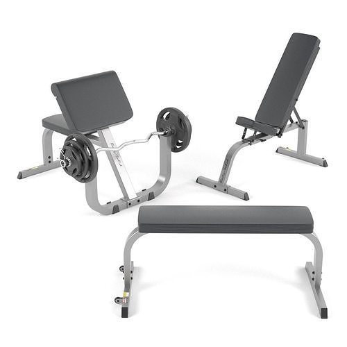 Gym benches from BodySolid 3D model | CGTrader