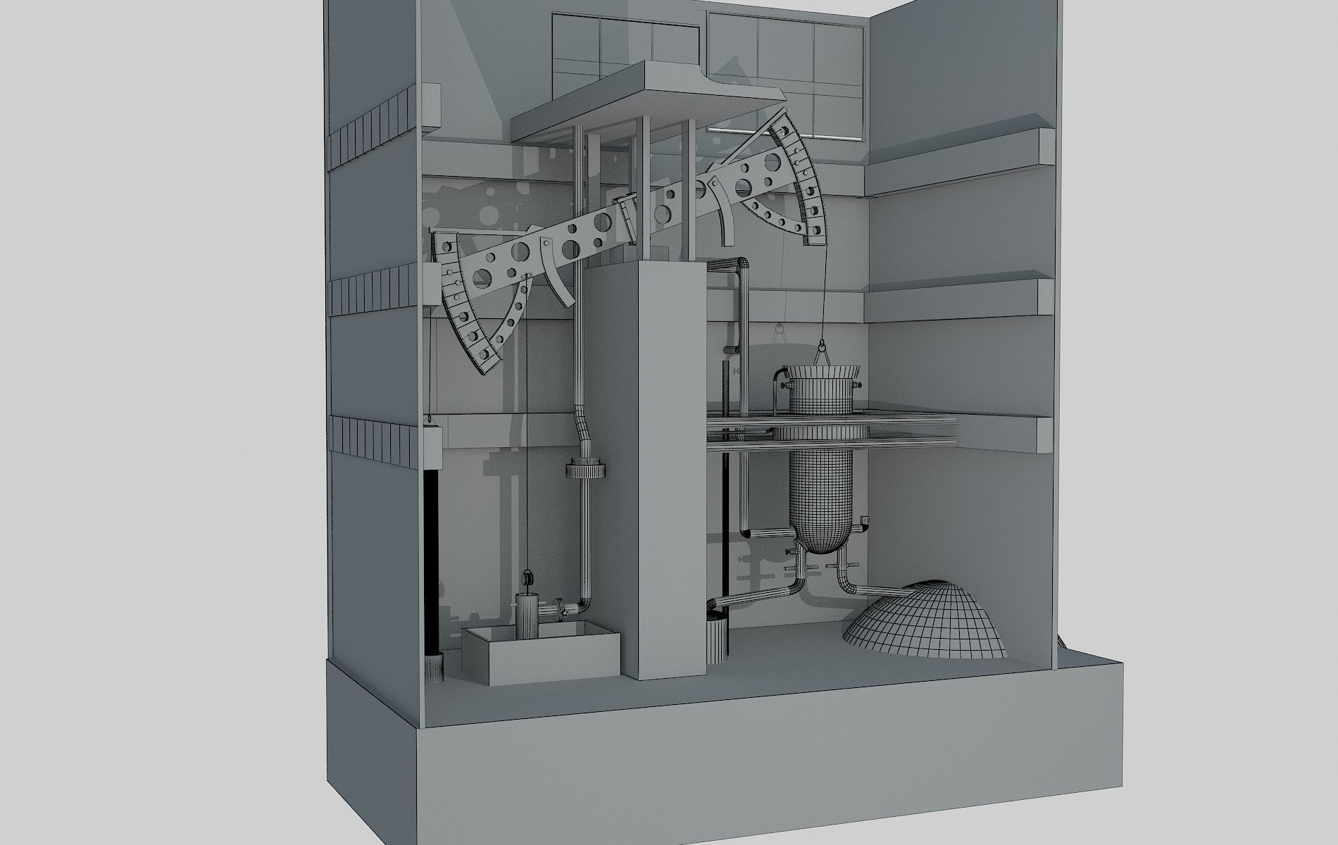 Thomas Newcomen atmospheric steam engine 3D model | CGTrader