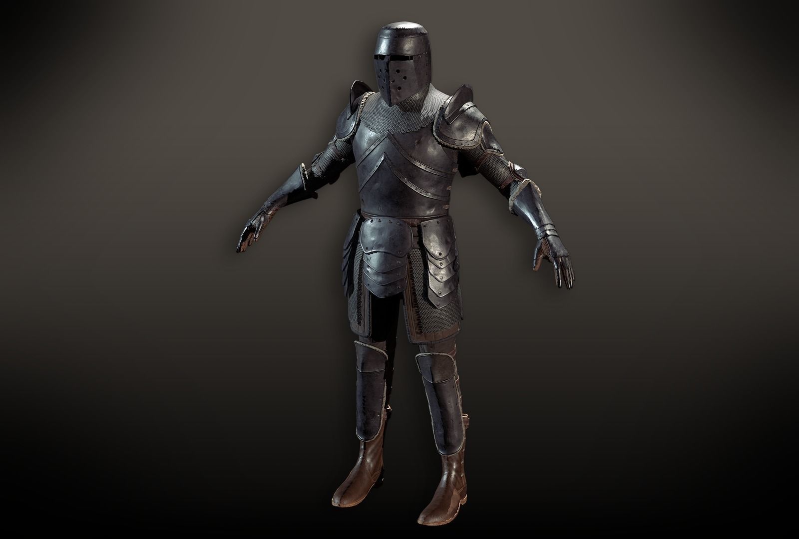 Lowpoly PBR Knight Armour free VR / AR / low-poly 3D model rigged ...