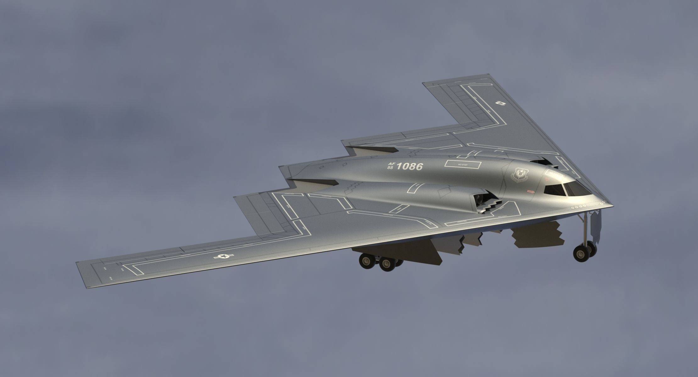 Northrop Grumman B-2 Spirit 3D model | CGTrader