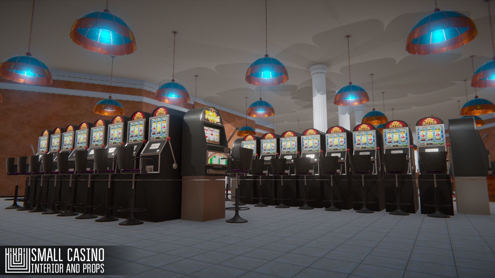3D model Small casino - interior and props VR / AR / low-poly | CGTrader