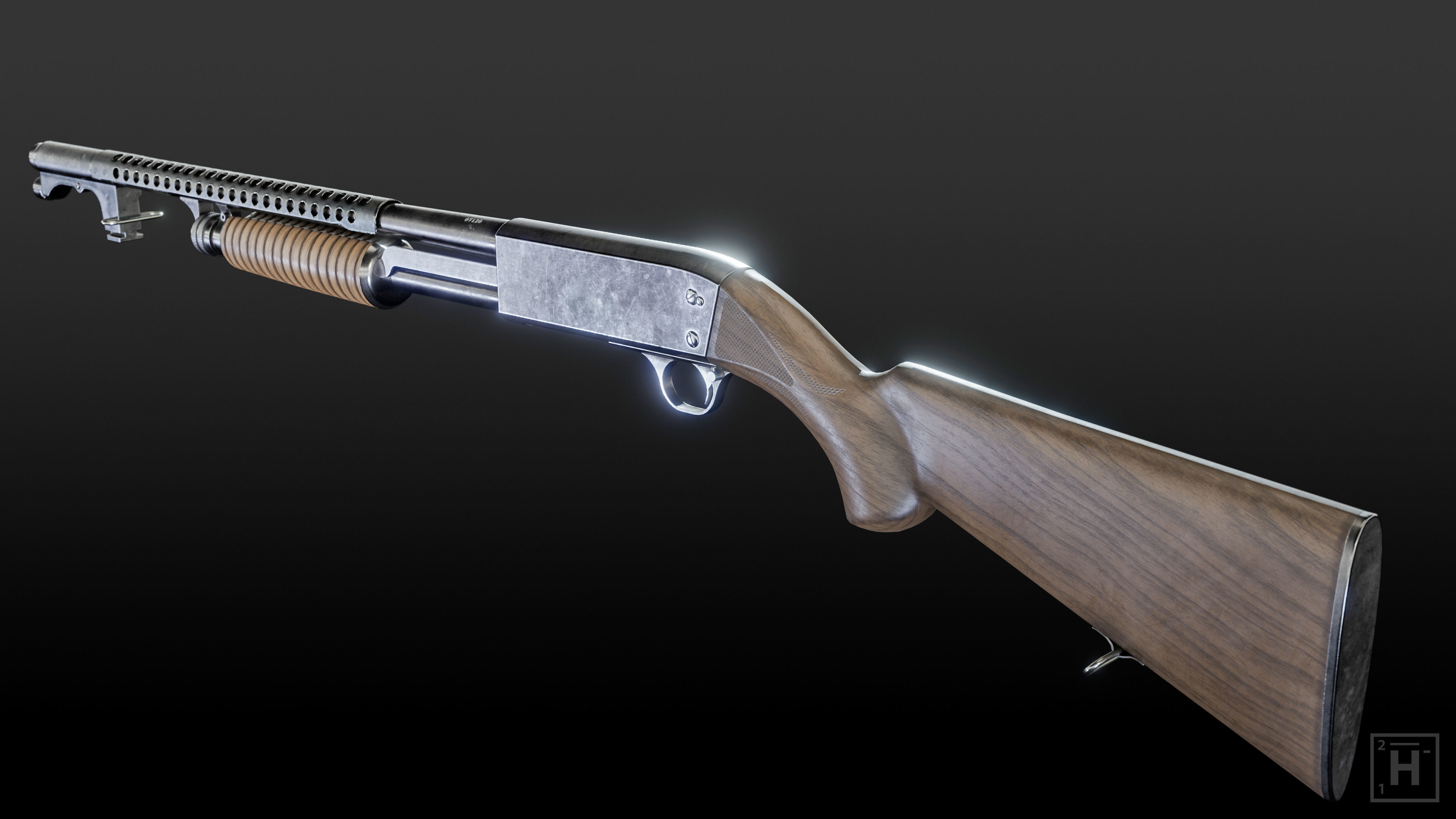 3D model WWII Trench Shotgun VR / AR / low-poly | CGTrader