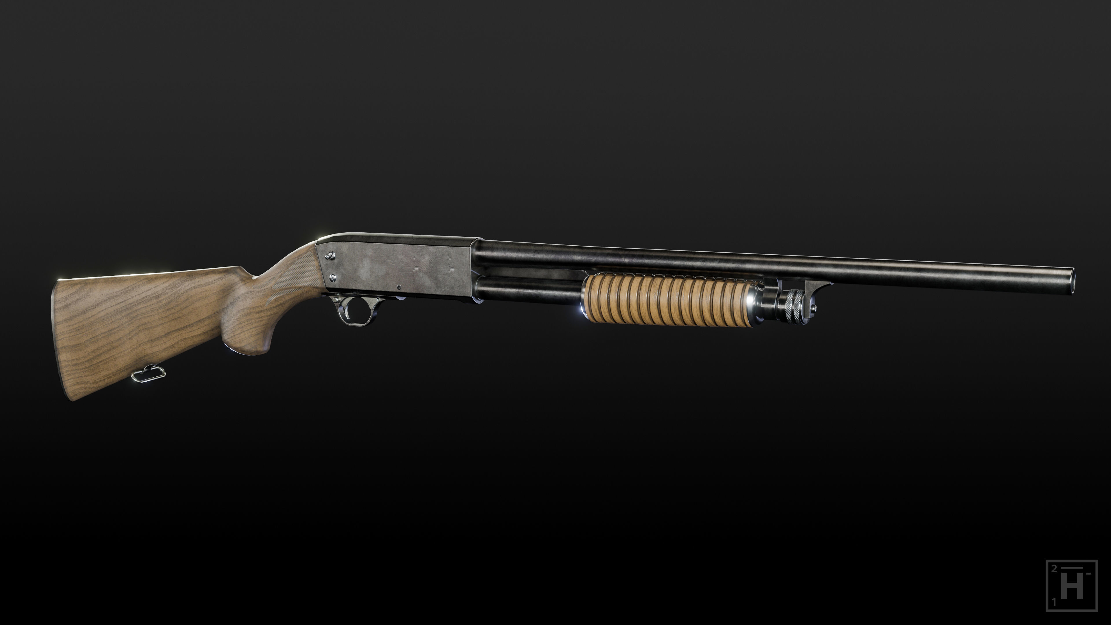 3D model WWII Trench Shotgun VR / AR / low-poly | CGTrader