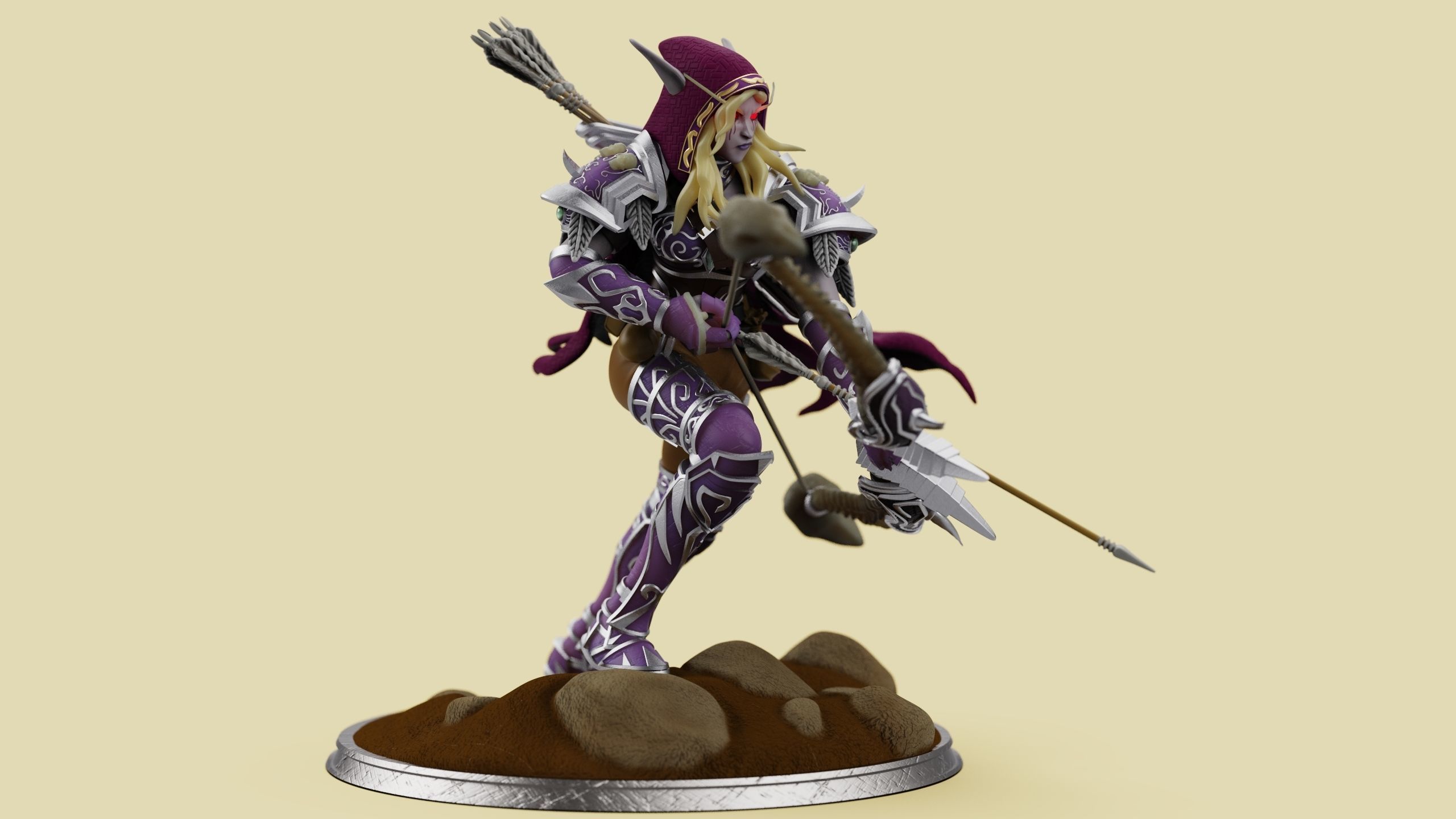 Sylvanas Windrunner 3D model 3D printable | CGTrader