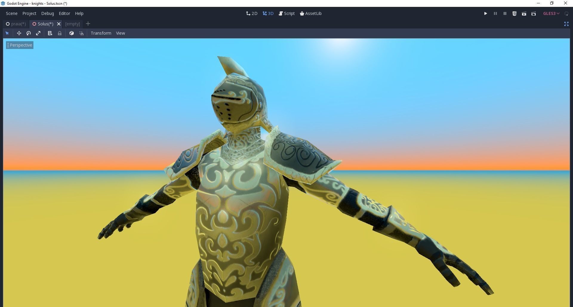 Solus - The Knight - Low Poly Character free VR / AR / low-poly 3D ...