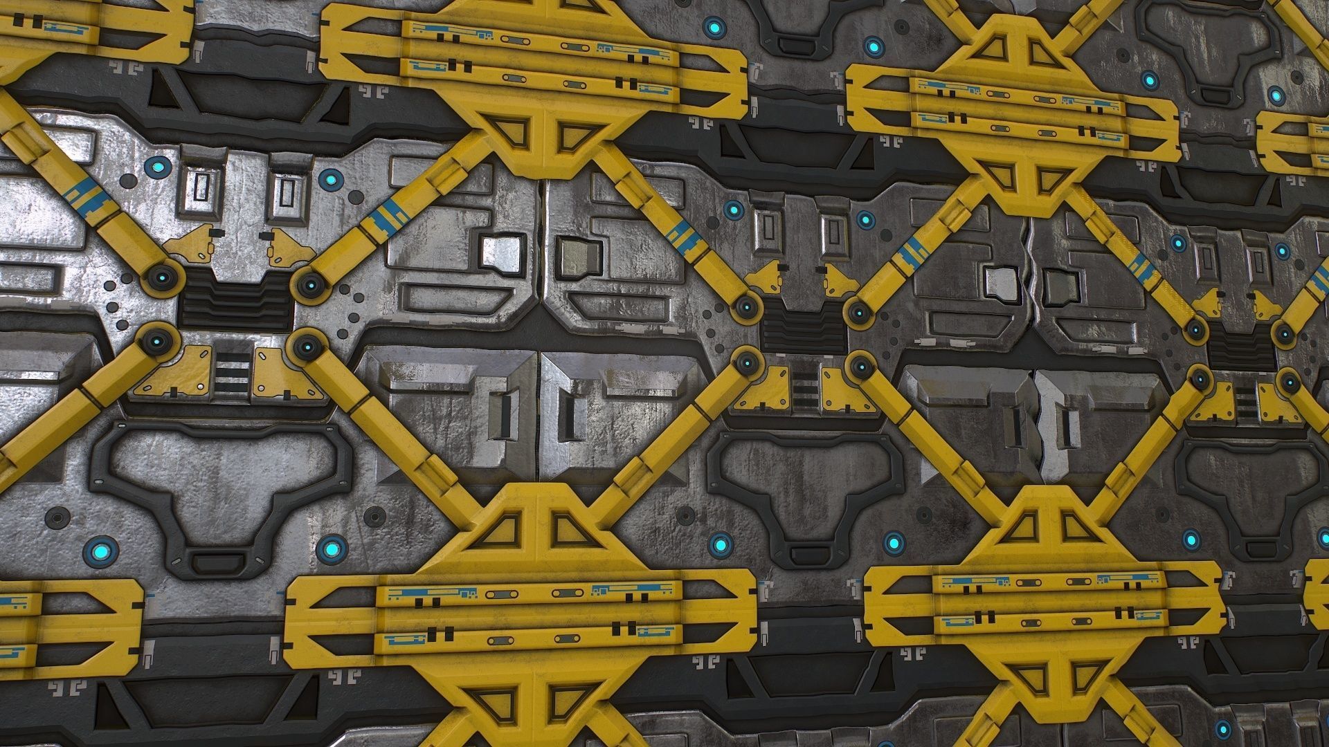 Texture PBR tileable sci fi wall panels textures VR / AR / low-poly ...