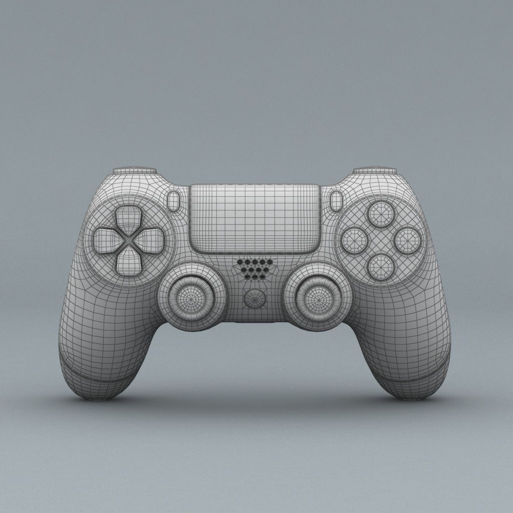Dualshock 4 white 3D model | CGTrader