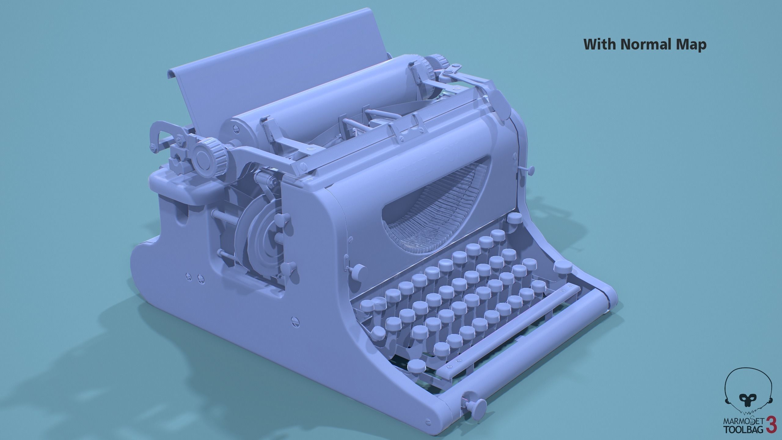 3D model Typewriter Fox Low poly 3D model VR / AR / low-poly | CGTrader