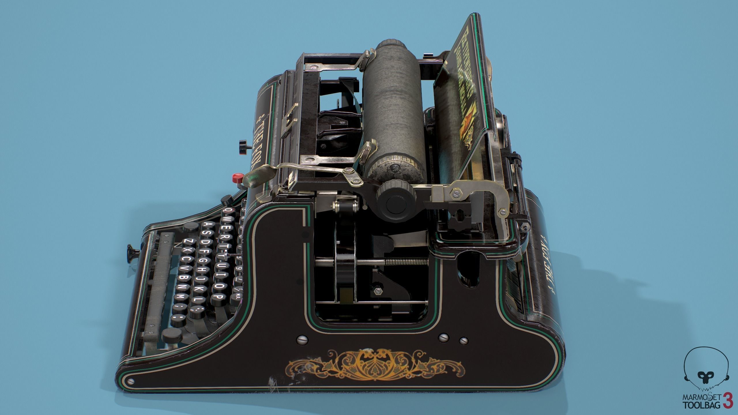 3D model Typewriter Fox Low poly 3D model VR / AR / low-poly | CGTrader