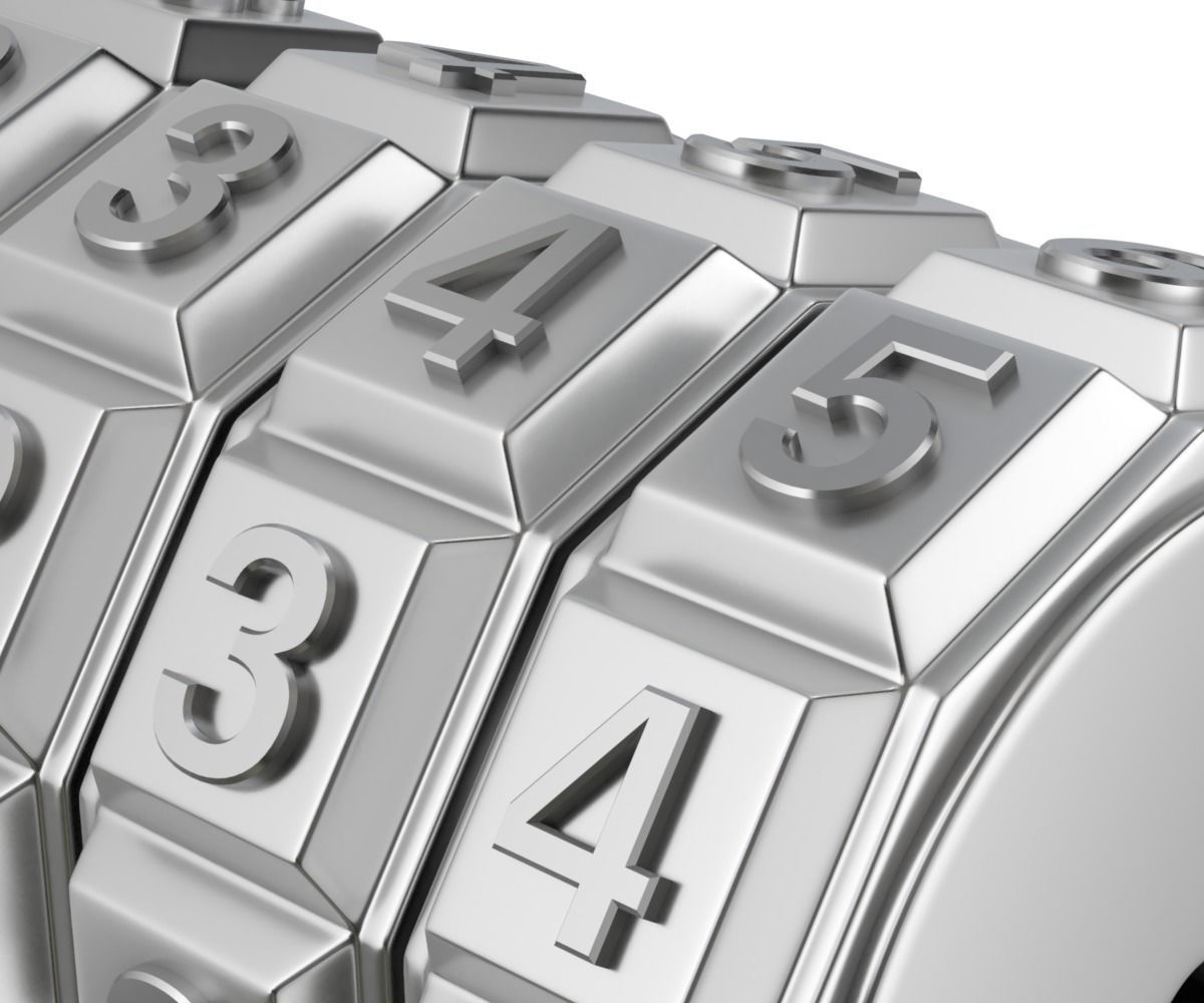 Combination Code Mechanism 3D model | CGTrader