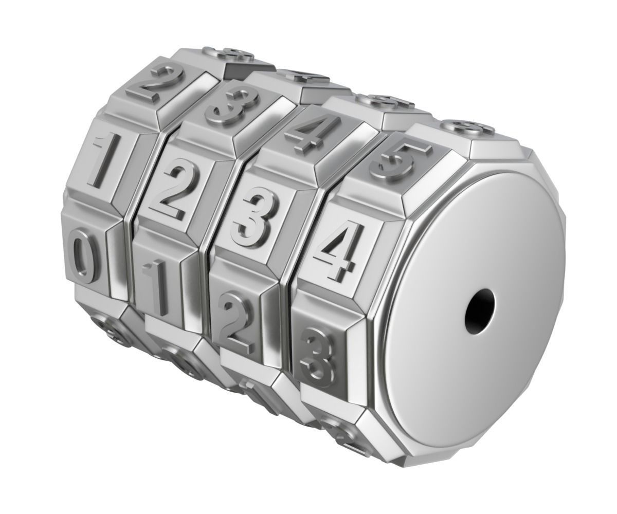 Combination Code Mechanism 3D model | CGTrader