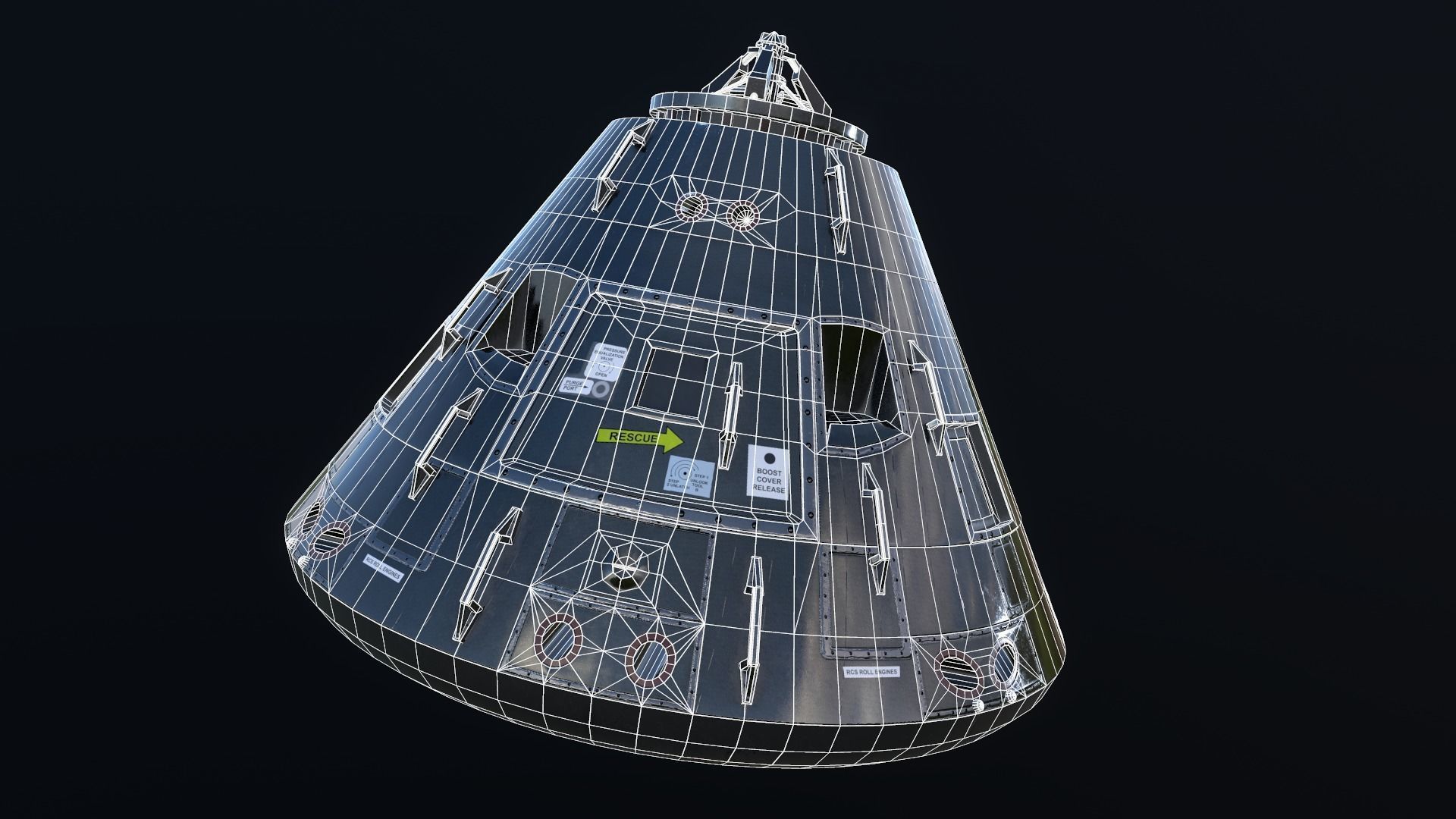 3D model Apollo command and service module VR / AR / low-poly | CGTrader