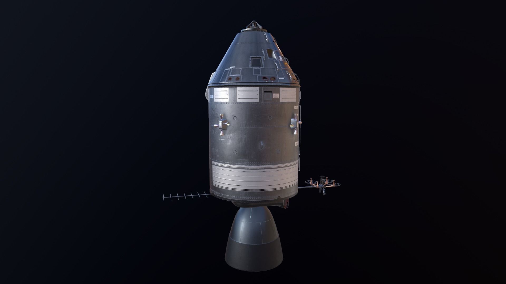 3D model Apollo command and service module VR / AR / low-poly | CGTrader