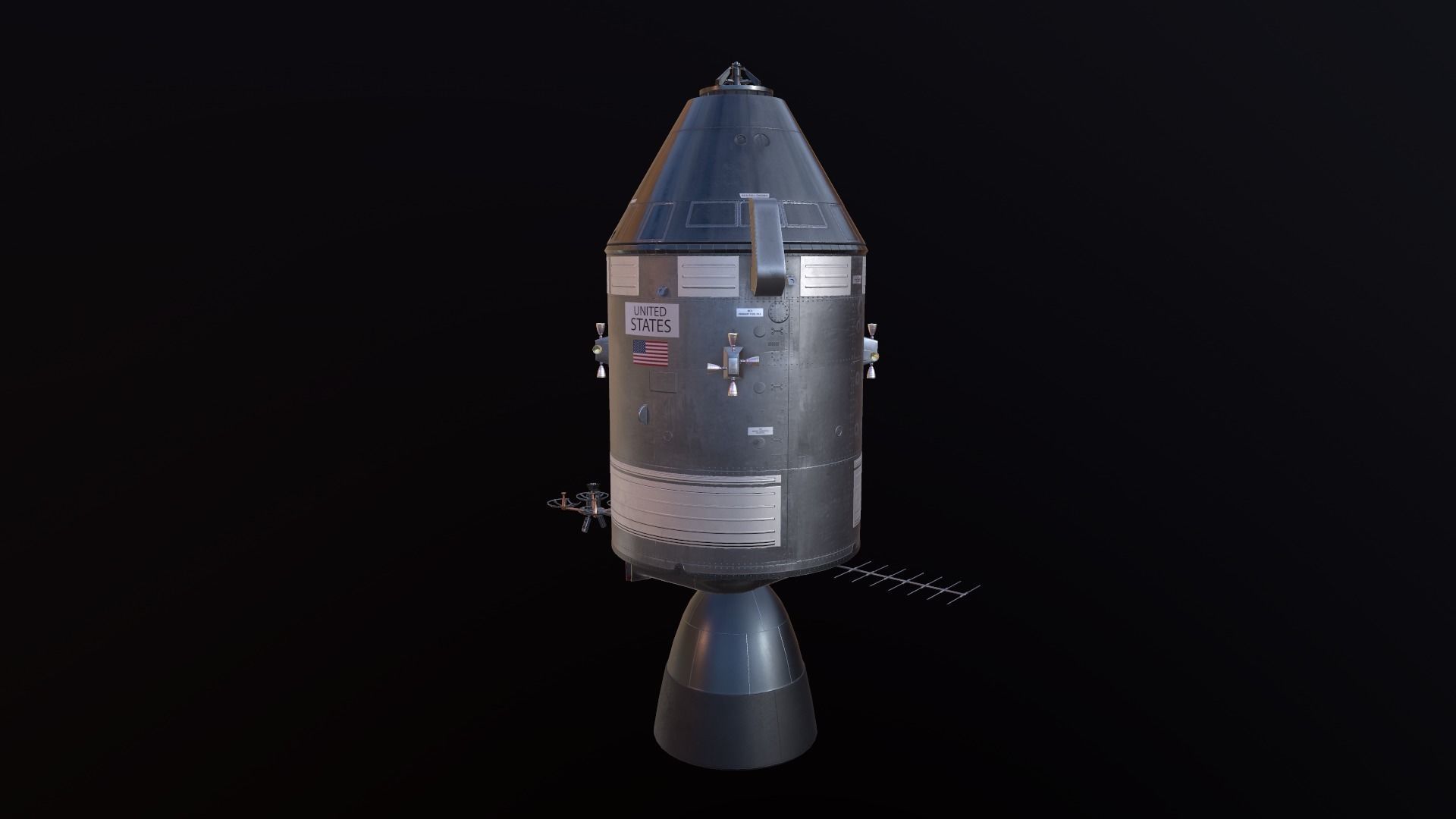 3D model Apollo command and service module VR / AR / low-poly | CGTrader