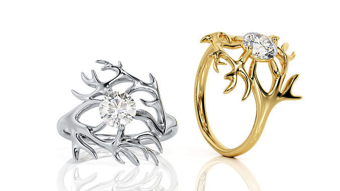 Rings Horn R 0019 3D model 3D printable | CGTrader