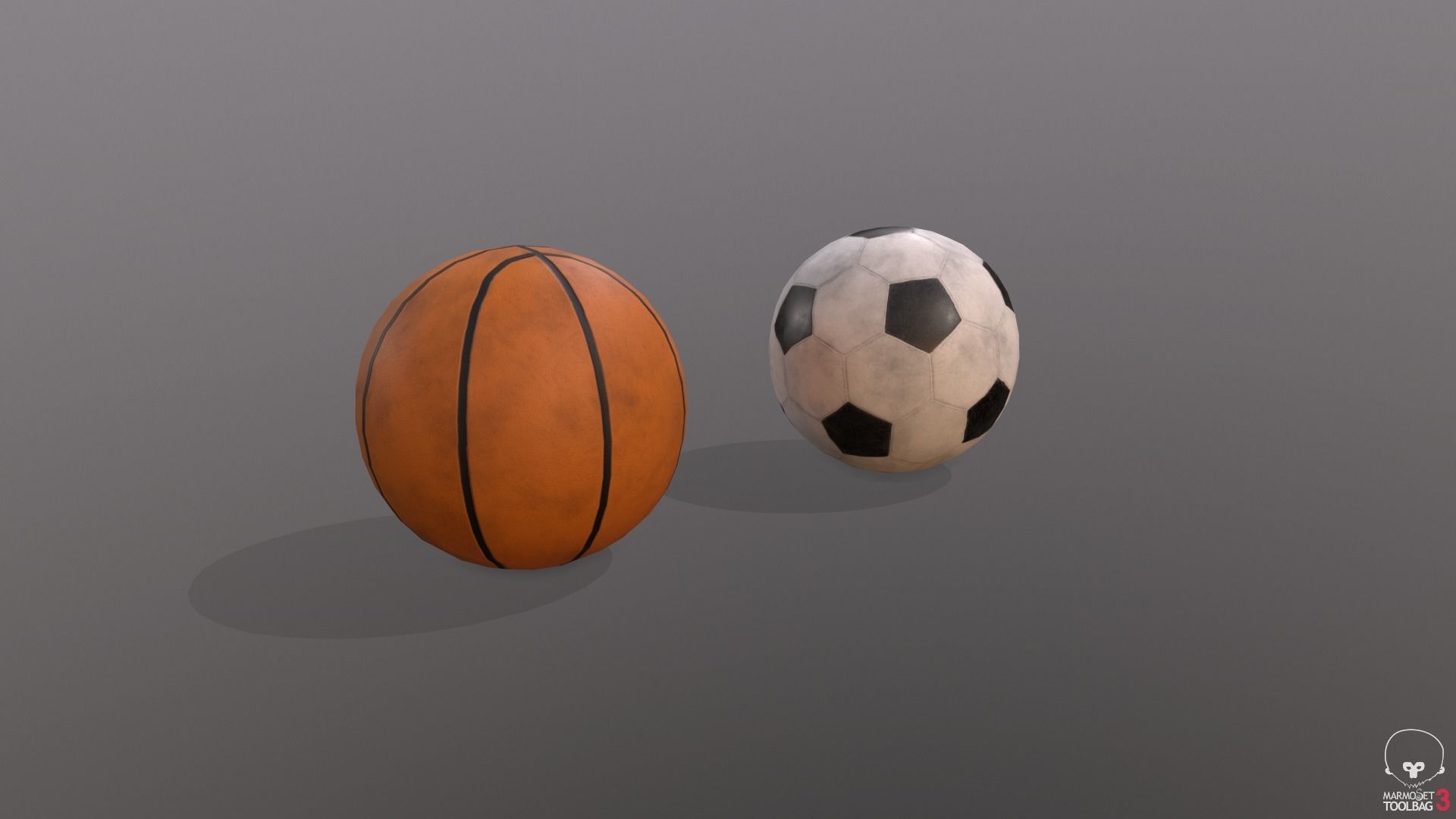 Balls soccer ball and basketball free VR / AR / low-poly 3D model ...