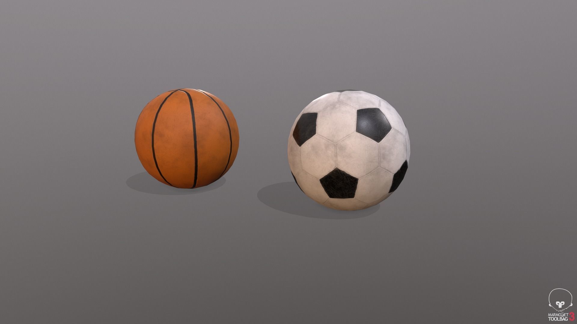 Balls soccer ball and basketball free VR / AR / low-poly 3D model ...