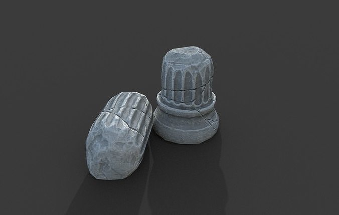 3D model Broken Roman Column 2 VR / AR / low-poly | CGTrader