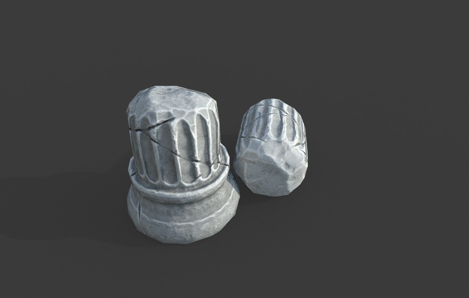 3D model Broken Roman Column 2 VR / AR / low-poly | CGTrader