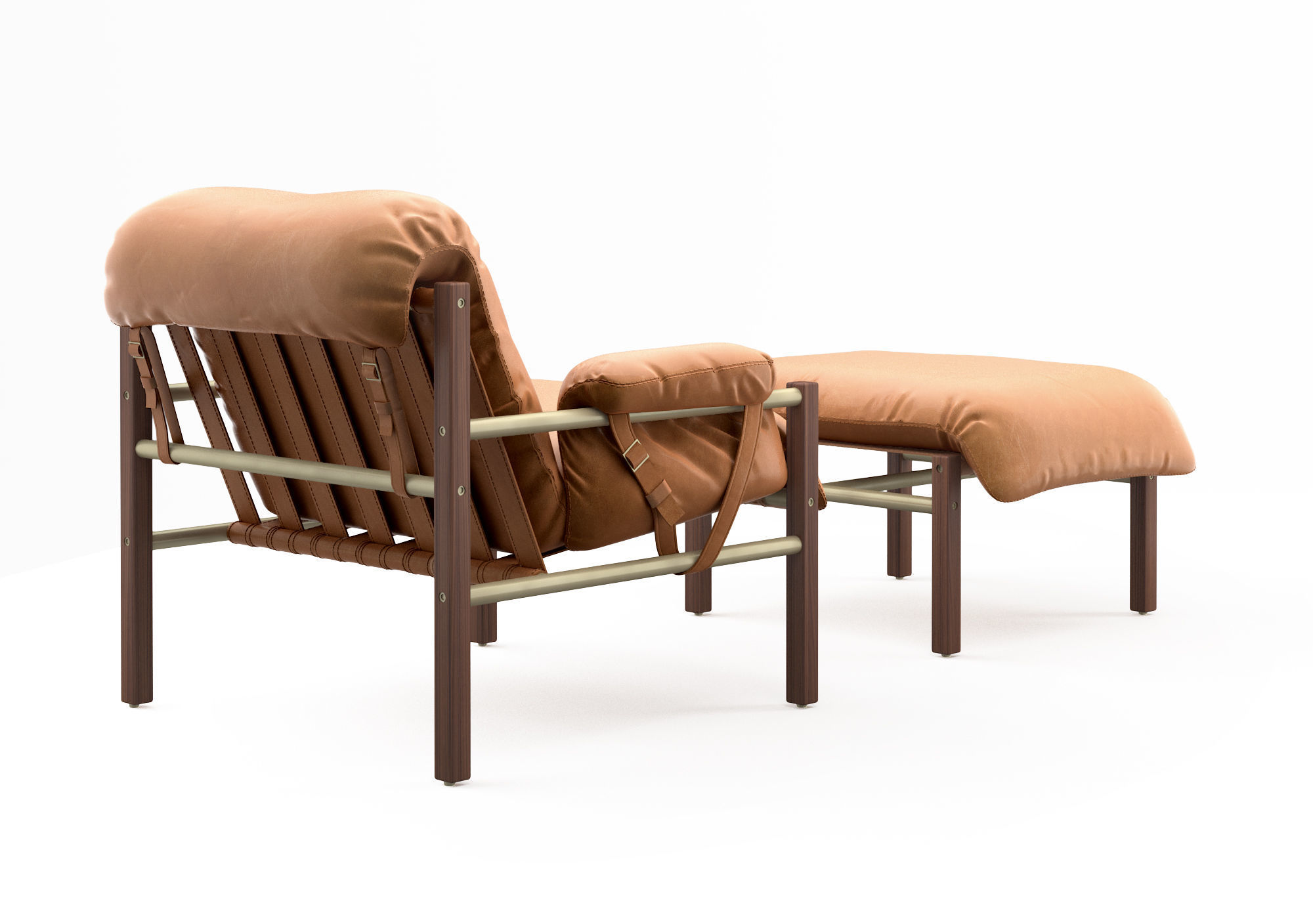 Bassam Fellows Sling Club chair and Ottoman 3D model | CGTrader
