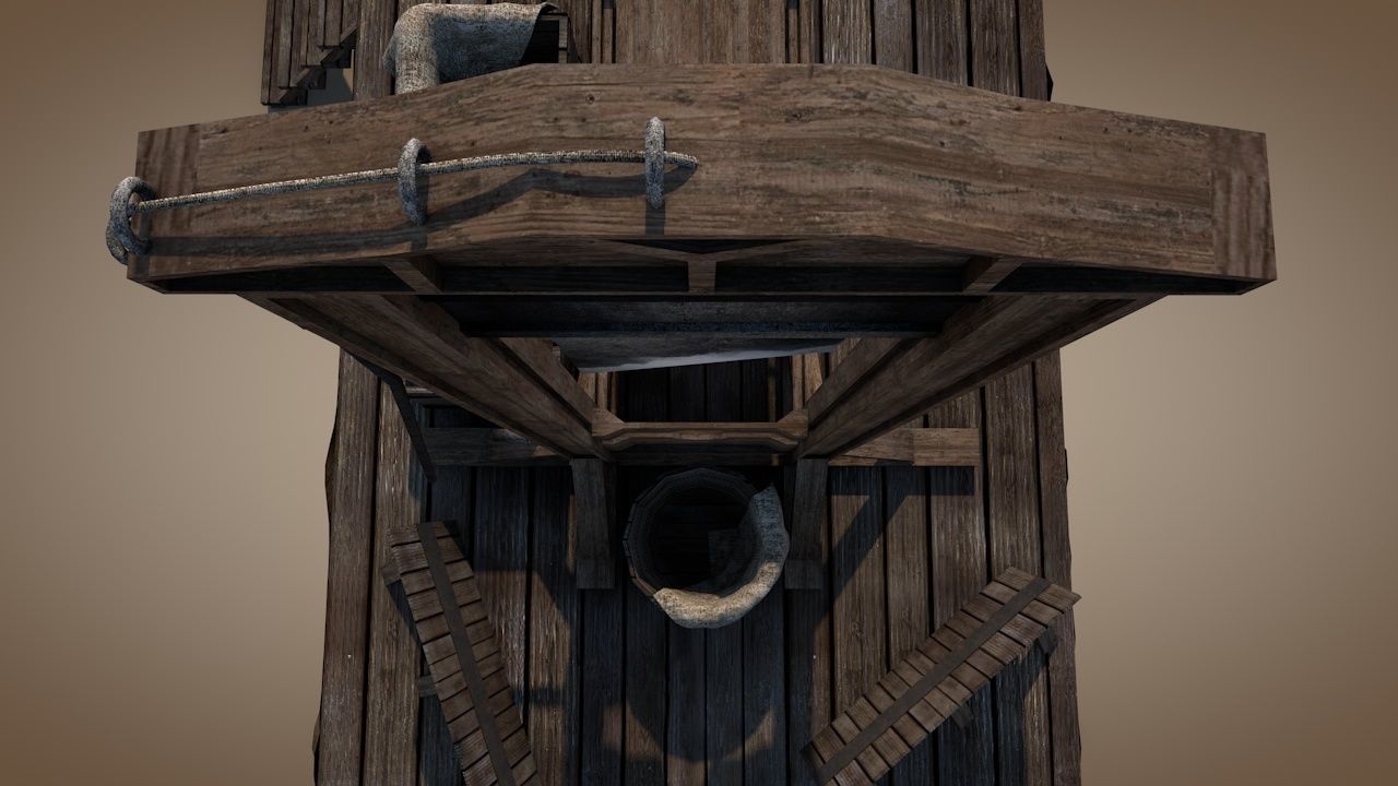 3D model Medieval French Guillotine VR / AR / low-poly | CGTrader