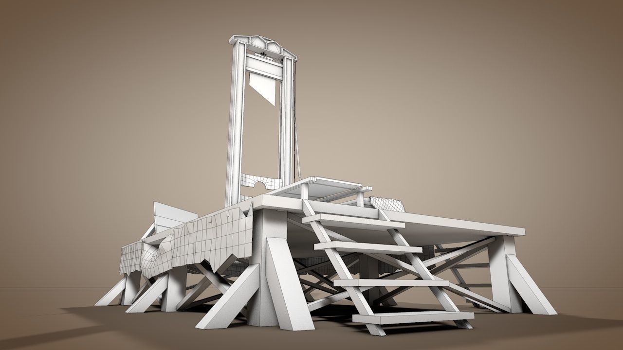 3D model Medieval French Guillotine VR / AR / low-poly | CGTrader